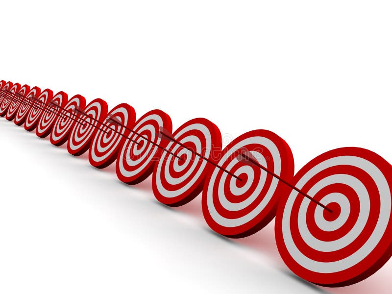 Cible Rouge Et Blanche De Ligne Illustration Stock - Illustration du ...