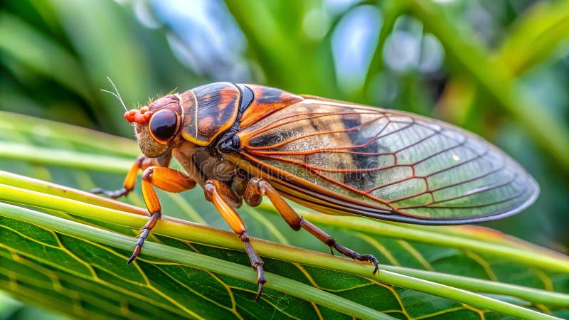 Cicada bug stay farm stock illustration. Illustration of creative ...