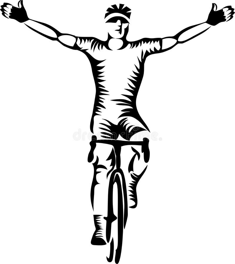 Ciclista - ganador ilustración del vector. Ilustración de cyclist ...