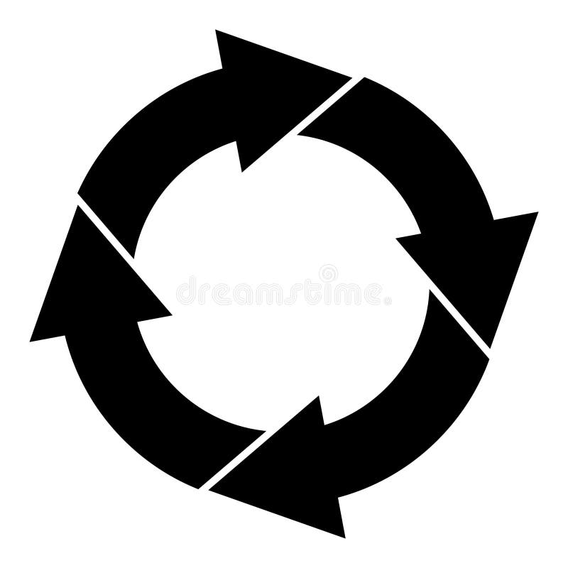 Ciclo De Flecha Triangular. Símbolo De Flecha Negrita. Icono De Proceso ...