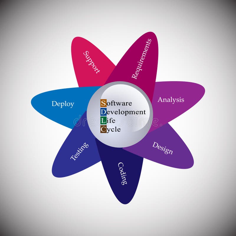 Ciclo De Vida De Desarrollo De Programas Ilustración del Vector ...