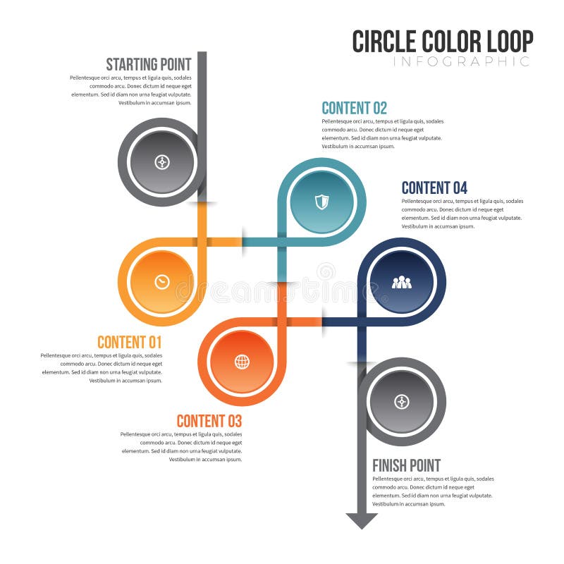 Ciclo Infographic Di Colore Del Cerchio Illustrazione Vettoriale ...