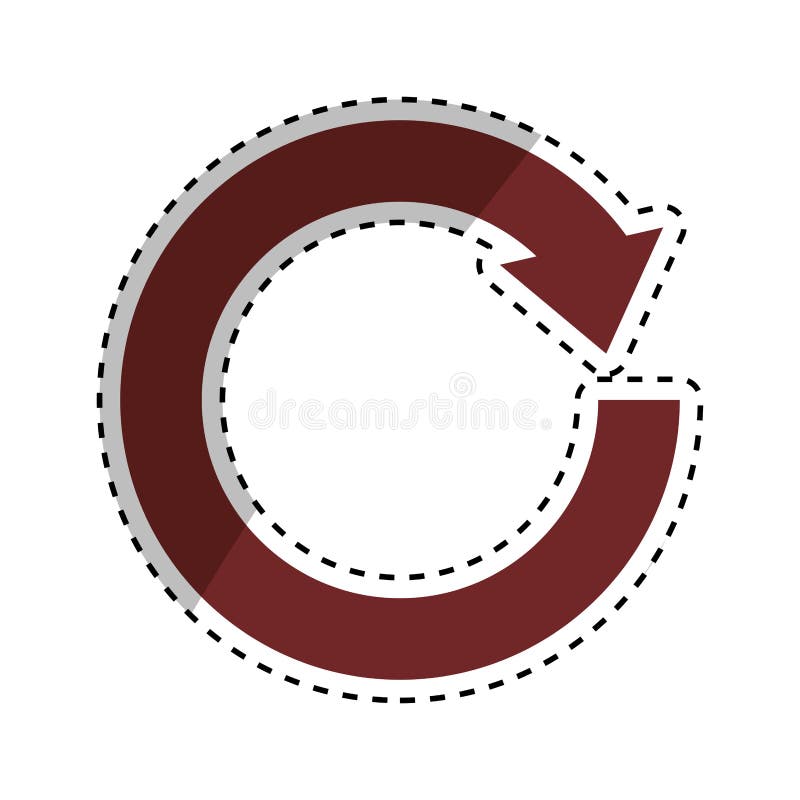 Ciclo redondo de la flecha stock de ilustración. Ilustración de blanco ...