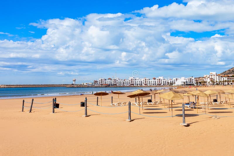 Cidade de Agadir, Marrocos imagem de stock. Imagem de paisagem - 106793757