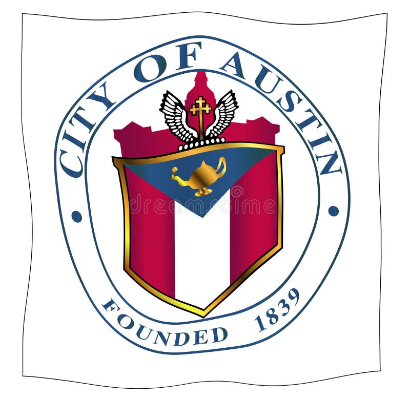 Cidade de Austin Flag ilustração stock. Ilustração de texano - 132034930