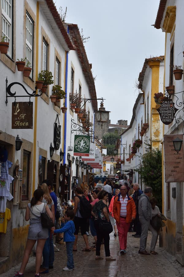 Cidade De Obidos Em Portugal Fotografia Editorial - Imagem de batalha ...