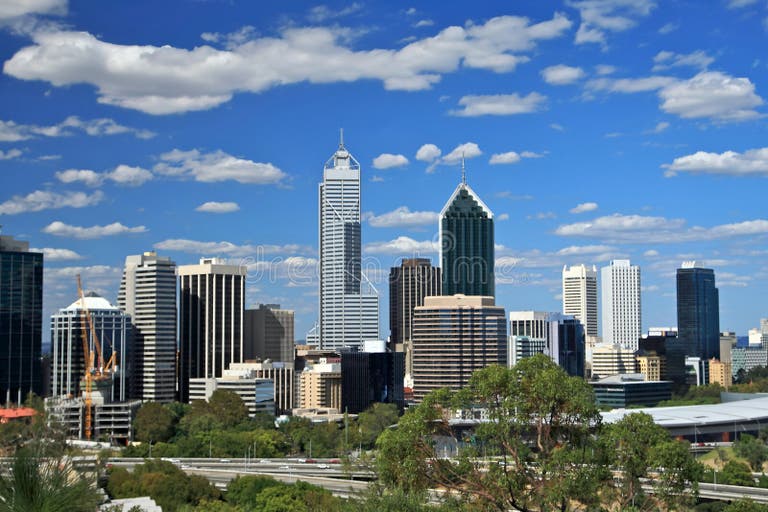 Cidade De Perth, Austrália Ocidental Foto de Stock - Imagem de inverno ...