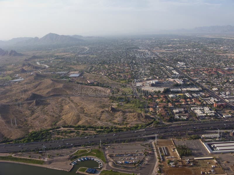 Vista Aérea Da Cidade De Phoenix, O Arizona Foto de Stock - Imagem de ...