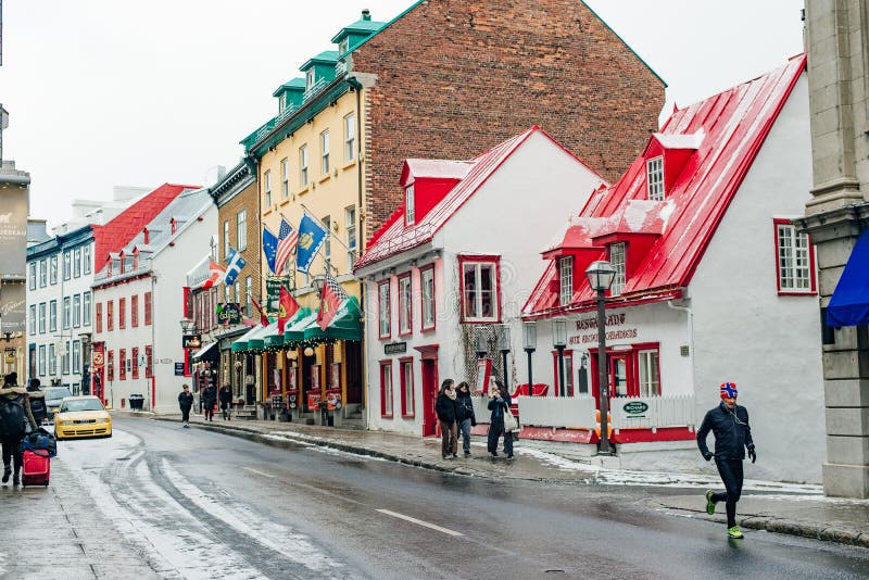 Cidade De Quebec Canada Dec 2019 a Antiga Arquitetura Da Cidade De ...