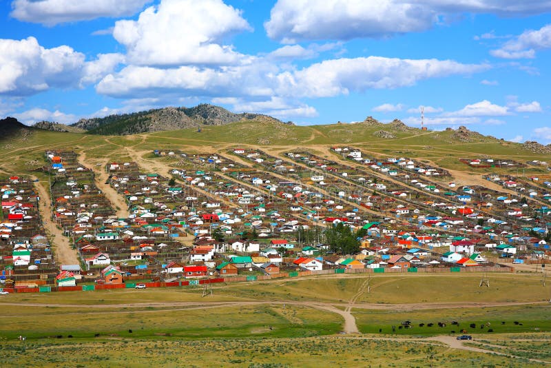 Cidade De Tsetserleg, Mongólia Imagem de Stock - Imagem de saia ...