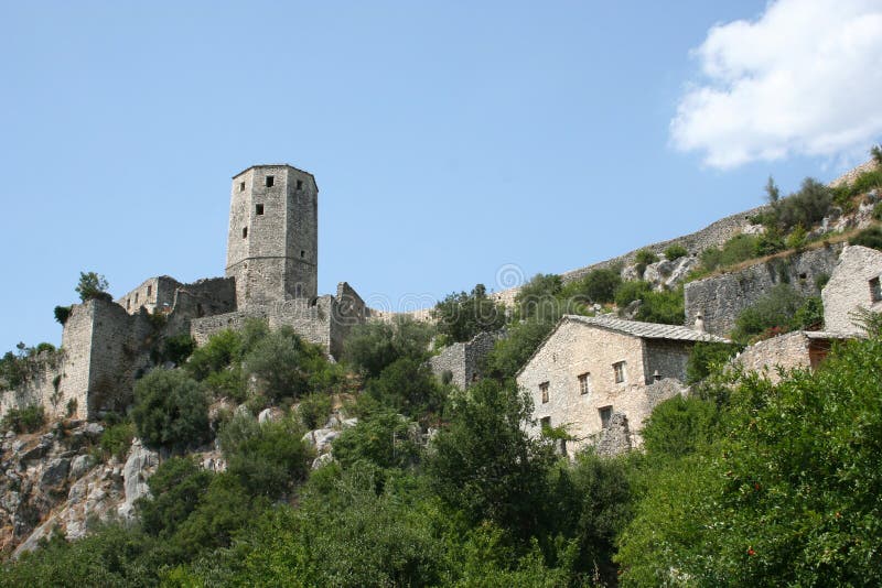 Cidade Medieval De Pocitelj Foto de Stock - Imagem de cidade, medieval ...