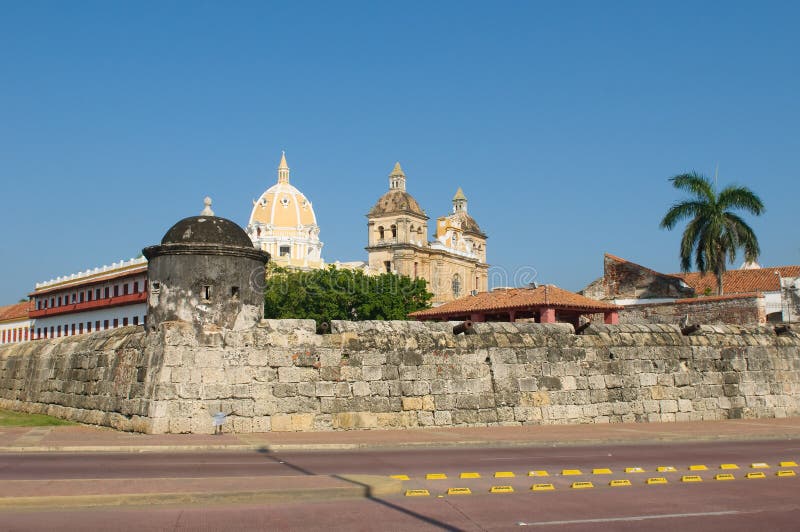 Cidade Murada De Cartagena, Colômbia Foto de Stock - Imagem de parede ...