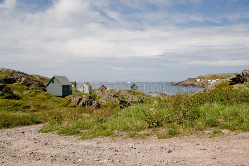 Cidade Rural Pequena Do Oceano Foto de Stock - Imagem de icebergue ...