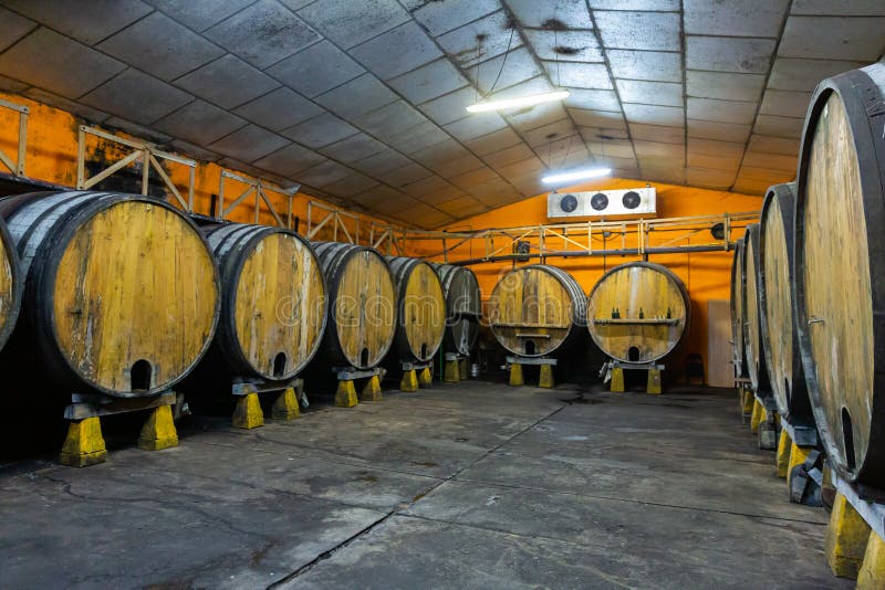 Cider Barrels in Asturian Sidreria Stock Photo - Image of agriculture ...