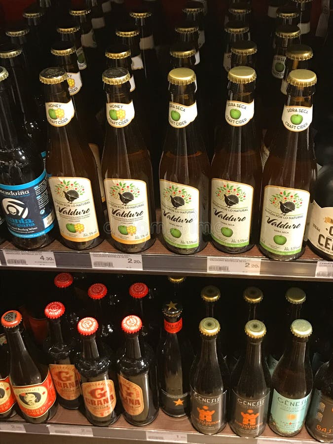 Cider and Beer Bottles in a Store Editorial Photo - Image of economy ...