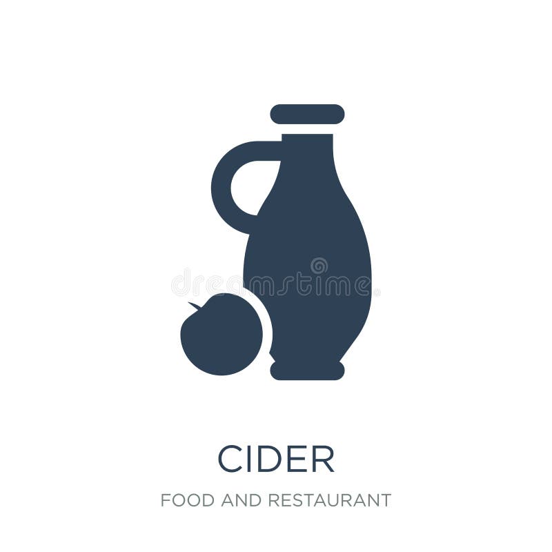 Cider Icon in Trendy Design Style. Cider Icon Isolated on White ...