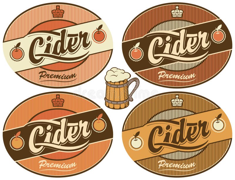 Cider label stock vector. Illustration of labels, alcohol - 50713188
