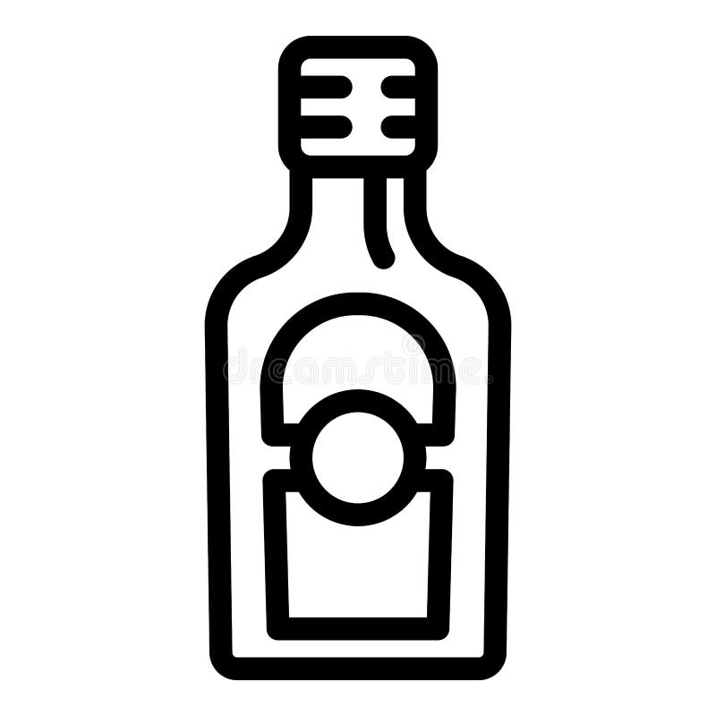 Outline Cider Vector Icon. Isolated Black Simple Line Element ...