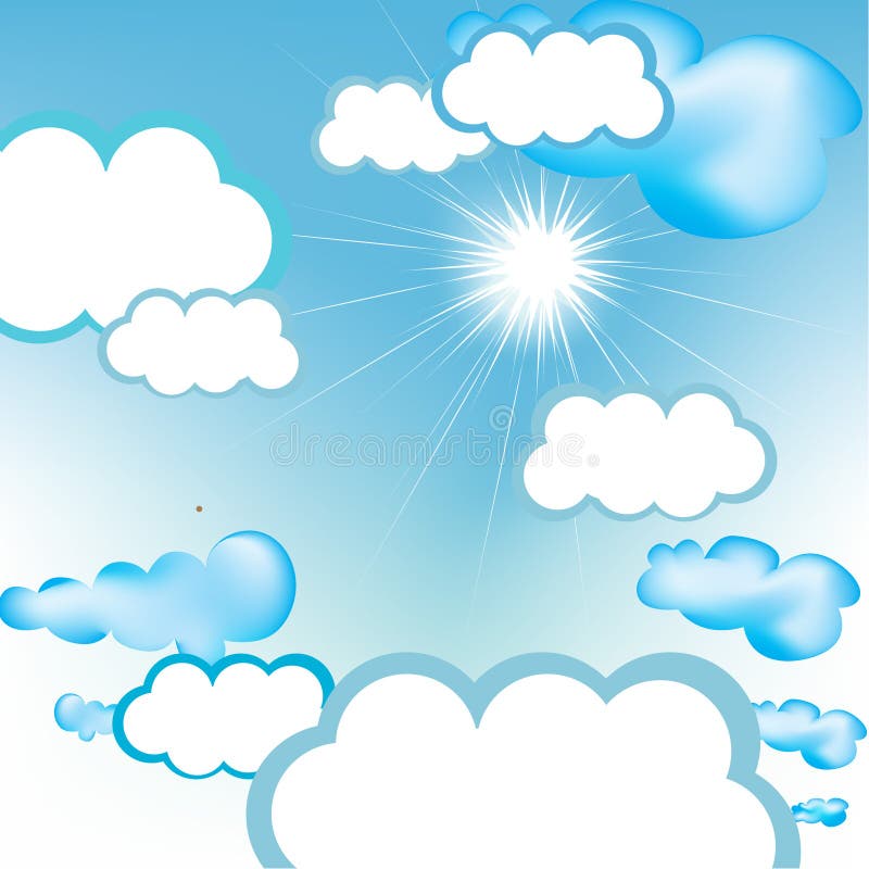 Ciel bleu clair illustration de vecteur. Illustration du rayon - 21177716