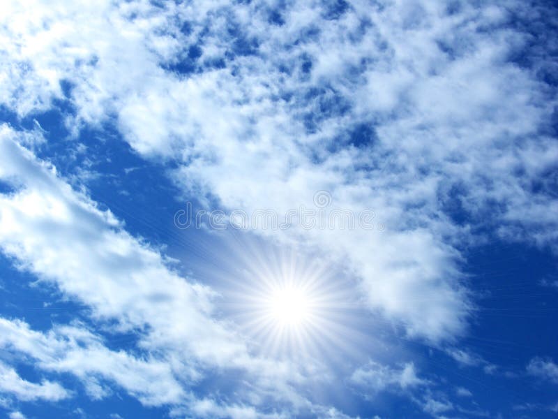 Ciel de jour ensoleillé image stock. Image du fondamental - 4867611