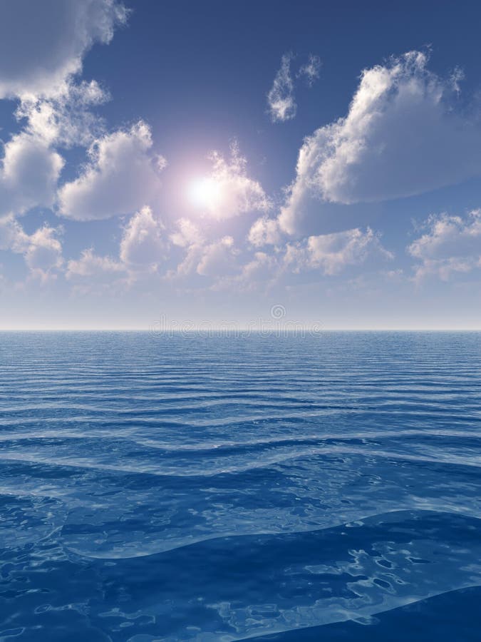 Ciel de mer illustration stock. Illustration du lumière - 3588734
