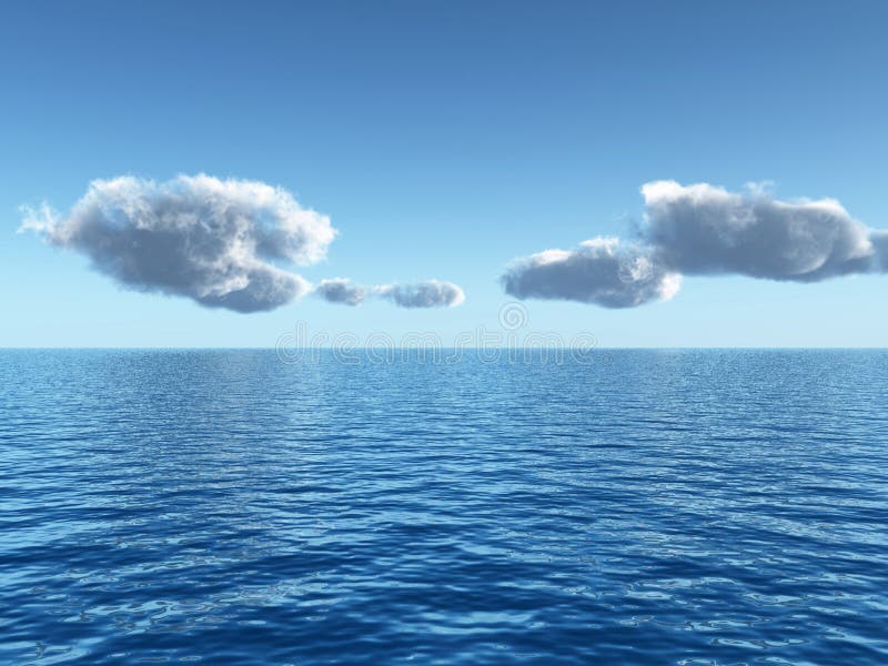 Ciel de mer illustration stock. Illustration du propre - 3839168
