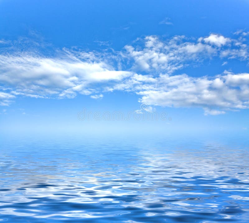 Ciel de mer de fond photo stock. Image du océan, réflexion - 10396146
