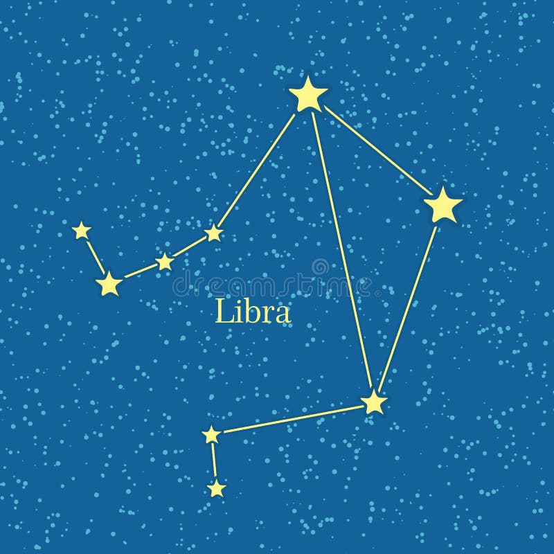 Ciel Nocturne Avec L'illustration De Constellation De Balance ...