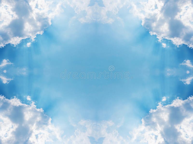 Cielo Abstracto Y Marco Blanco De La Nube Stock de ilustración ...