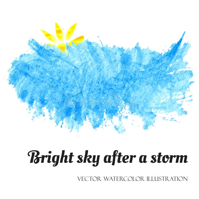 Cielo Azul Brillante Después De Una Tormenta, Stock de ilustración ...