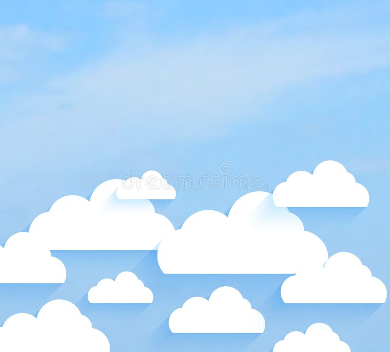 Cielo Azul Con Las Nubes Ligeras Ilustración del Vector - Ilustración ...
