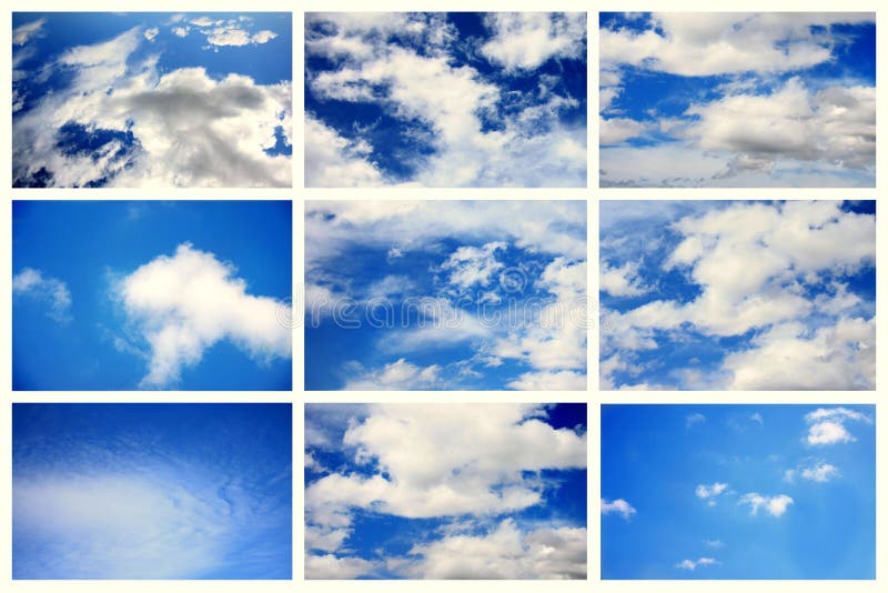 Cielo del collage imagen de archivo. Imagen de cielos - 25187745
