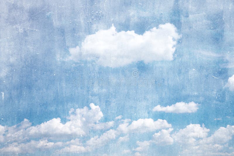 Niños O Fondo Lindos Del Bebé, Nubes Blancas En El Fondo De Madera Azul ...