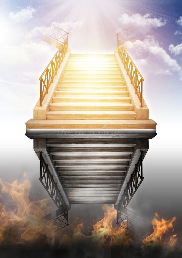 De infierno al cielo imagen de archivo. Imagen de escaleras - 61817721