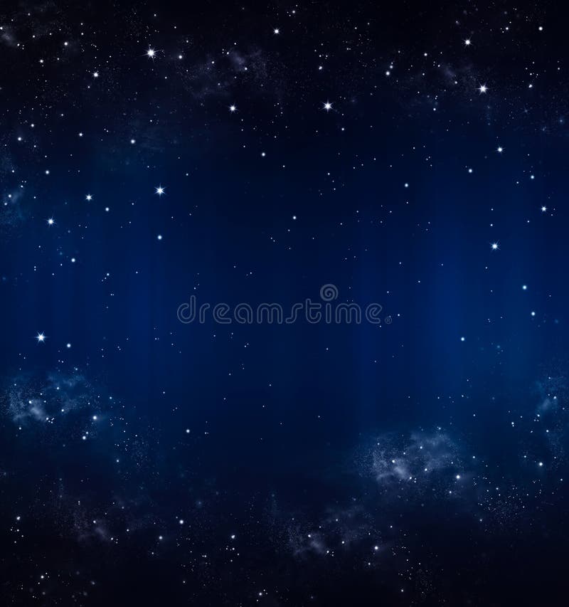 Cielo Estrellado, Fondo Azul Foto de archivo - Imagen de noche ...