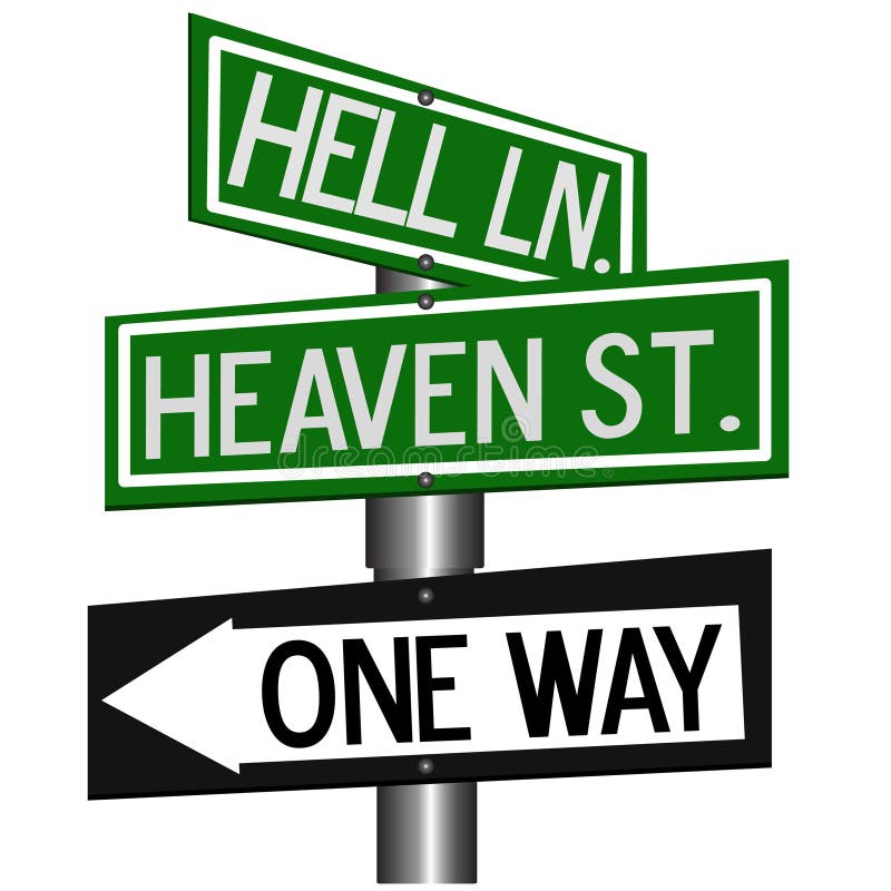 Cielo o infierno ilustración del vector. Ilustración de idea - 15213056