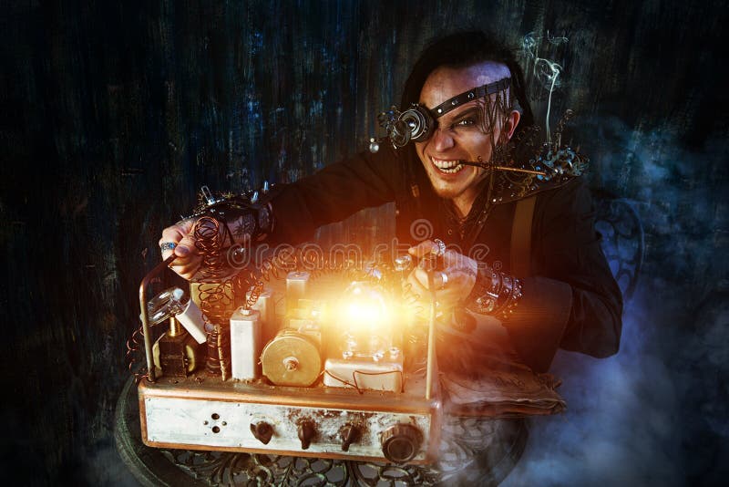 Científico loco foto de archivo. Imagen de cultura, engranaje - 40898710