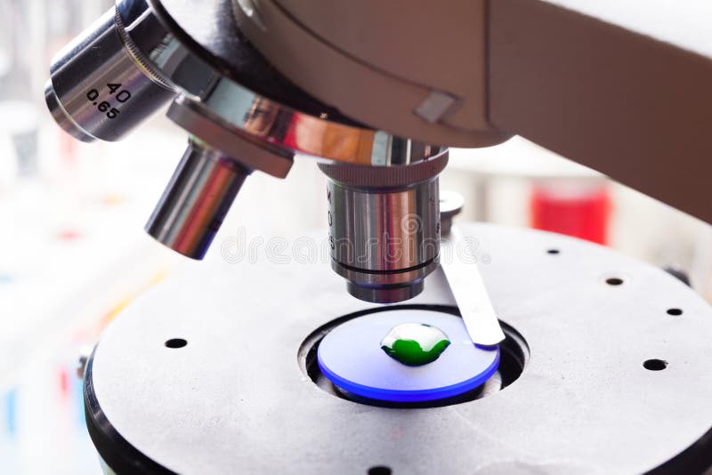 Vidrio del microscopio foto de archivo. Imagen de microscopio - 46126008