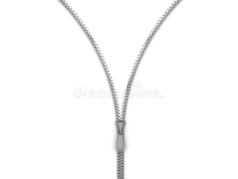 Cierre relámpago de plata stock de ilustración. Ilustración de ...