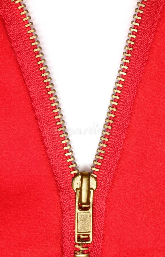 Cierre relámpago rojo imagen de archivo. Imagen de sujetador - 22391987