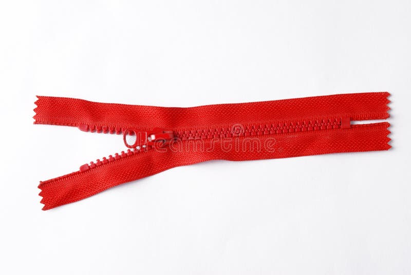 Cierre relámpago rojo imagen de archivo. Imagen de abierto - 3078805