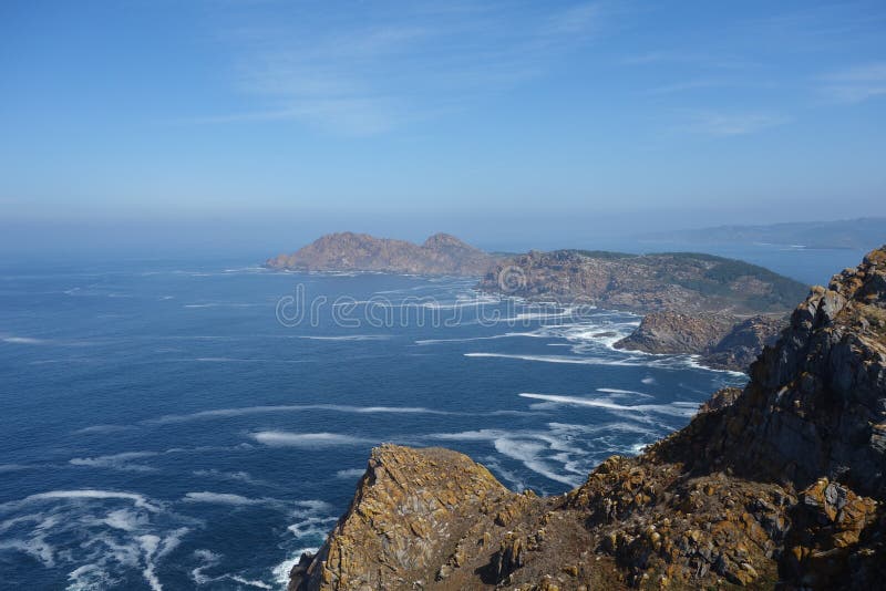 Cies Islands, Vigo, Spain.Lighthouse Stock Image - Image of boat ...
