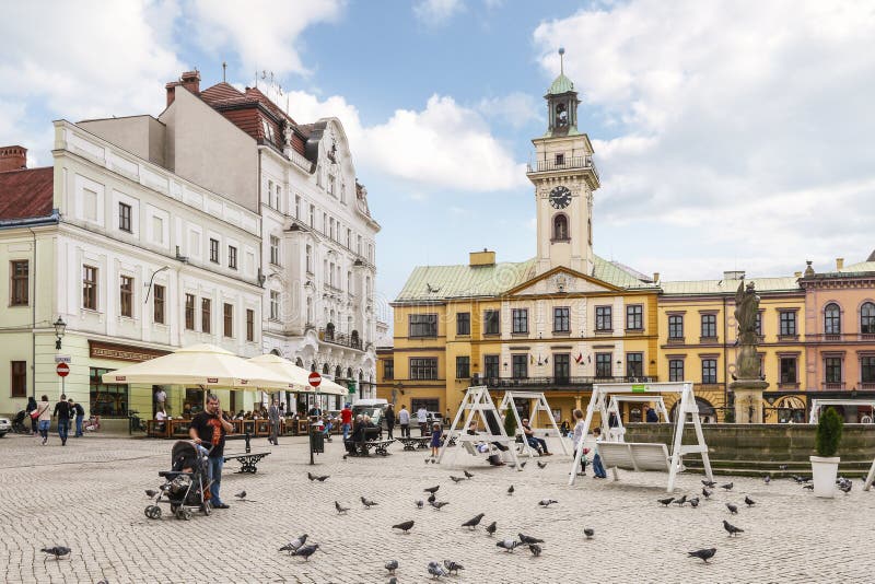 CIESZYN, POLAND - APRIL 16,2016: the Main Market Square Editorial ...