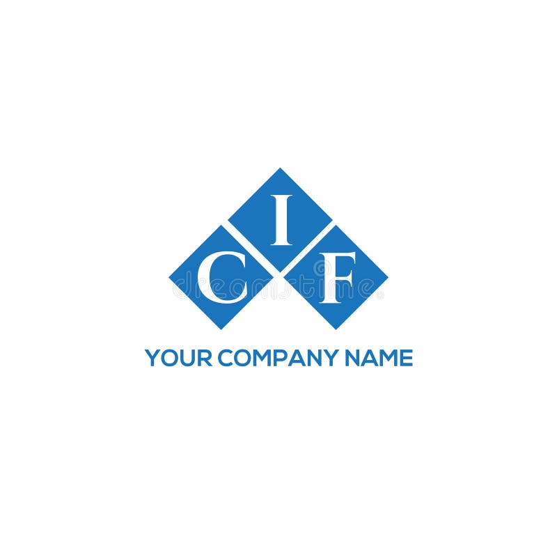 CIF Letter Logo Design on WHITE Background. CIF Creative Initials ...