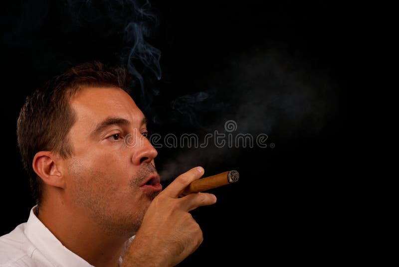 Cigar stock image. Image of enjoy, fumes, blow, copy - 15950703