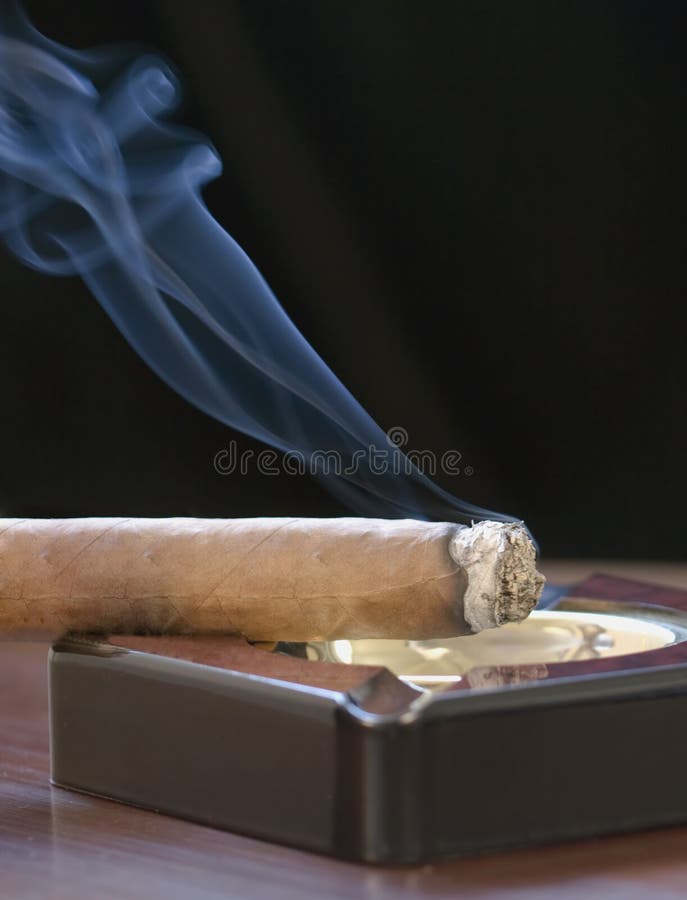 Cigar and curling smoke stock image. Image of relax, power - 9827427