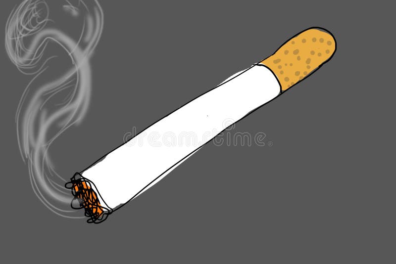 Lit Cigar stock vector. Illustration of vector, cigar - 100620125