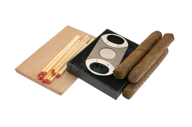Cigar, Matches and a Guillotine Stock Image - Image of three, havana ...