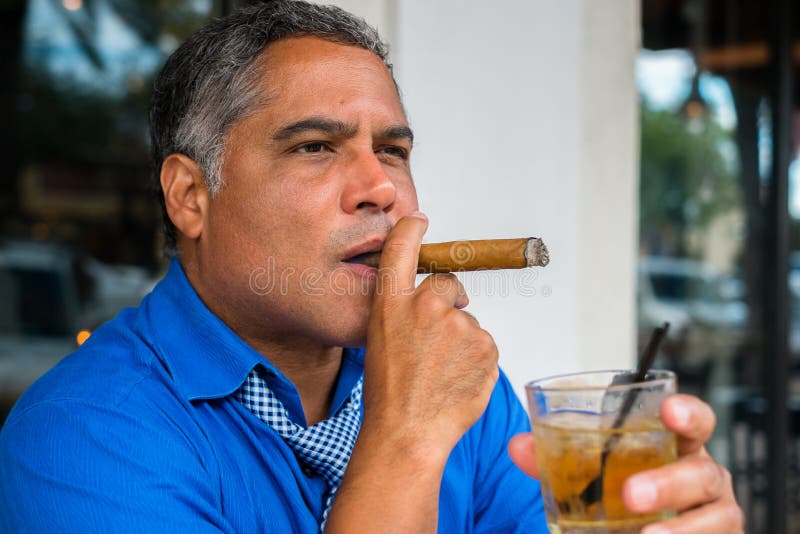 Cigar smoker stock photo. Image of handsome, good, beverage - 31631366