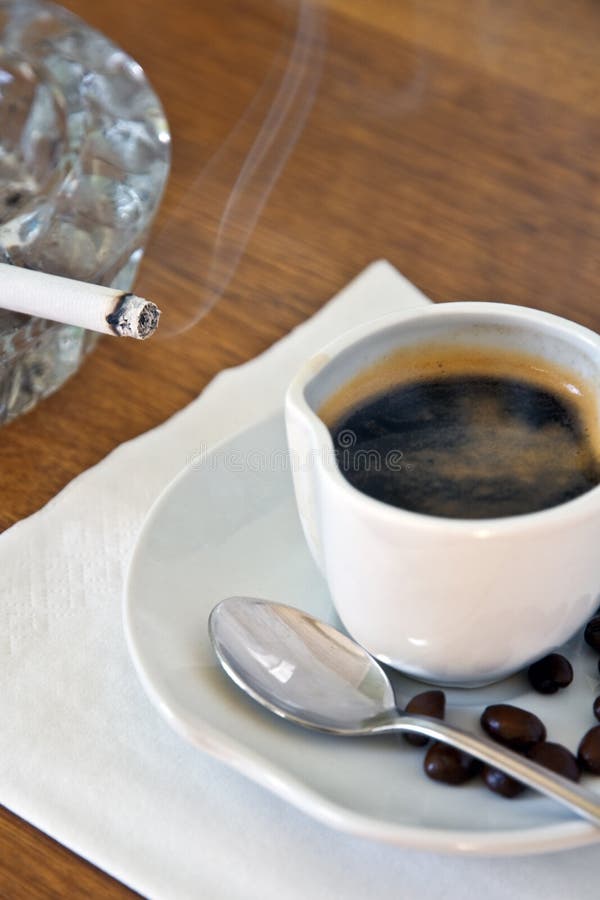 Coffee and cigarette stock photo. Image of closeup, coffe - 4984290
